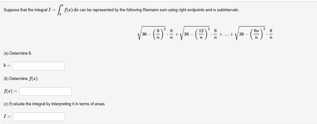 Solved Suppose that the integral I=∫0bf(x)dx can be | Chegg.com