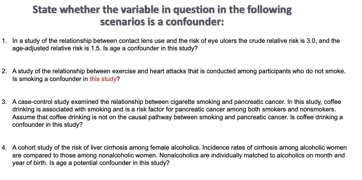 Solved State whether the variable in question in the | Chegg.com
