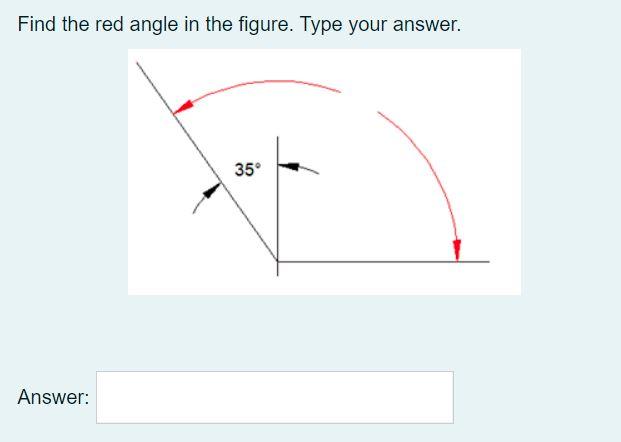 Solved Find the red angle in the figure. Type your answer. | Chegg.com