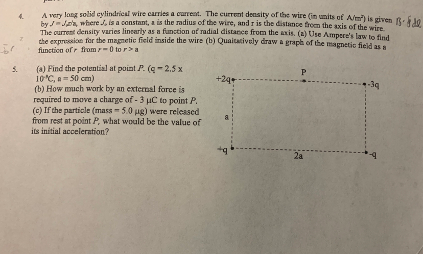 Solved 4. A very long solid cylindrical wire carries a | Chegg.com