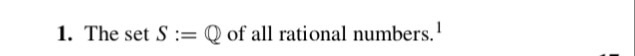 Solved I. The set S := Q of all rational numbers. | Chegg.com