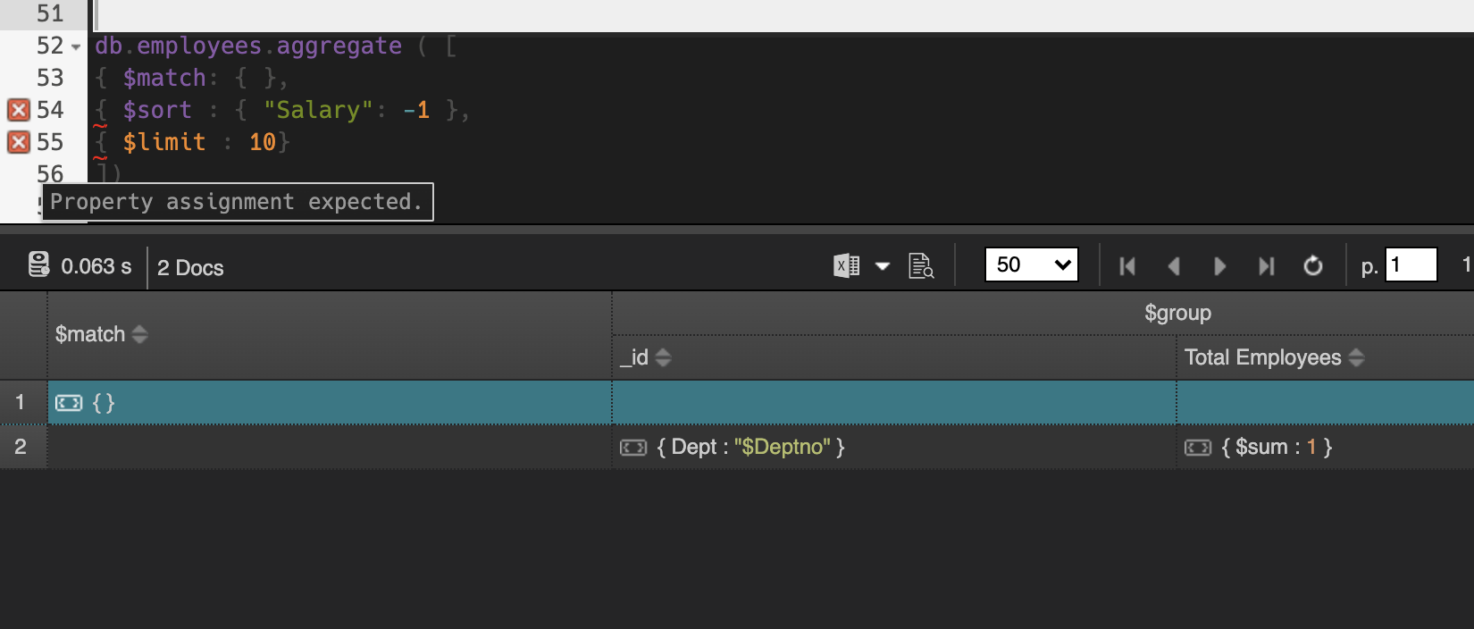 Please help me to fix these 2 errors in Mongodb | Chegg.com