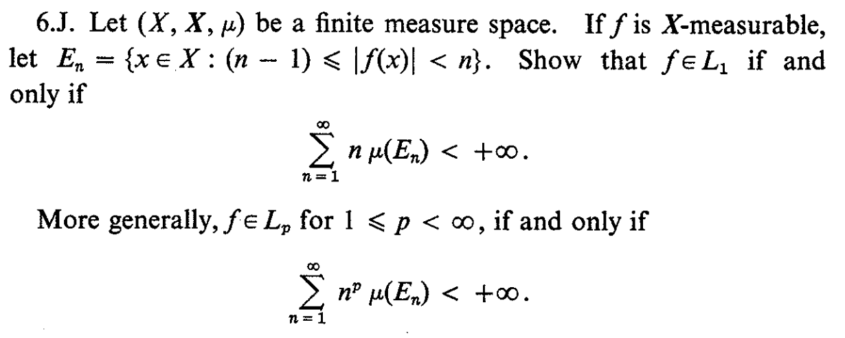 Solved 6.K. If (X,X,μ) is a finite measure space and f∈Lp, | Chegg.com