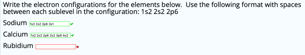 Solved Write The Abbreviated Electron Configurations For The