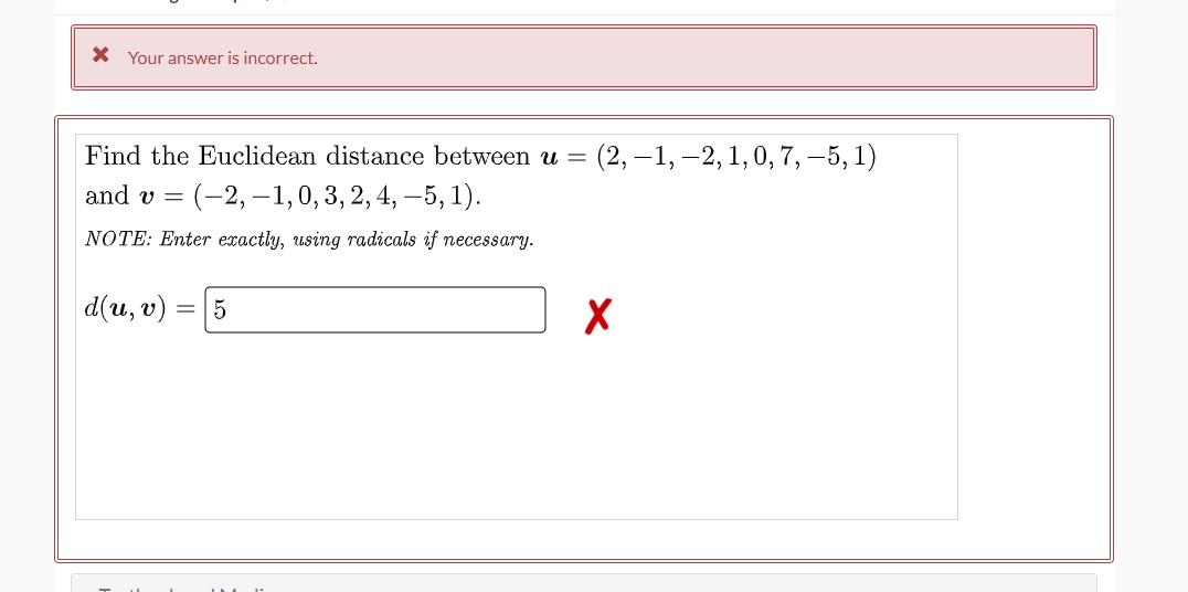 Solved Find the Euclidean distance between | Chegg.com