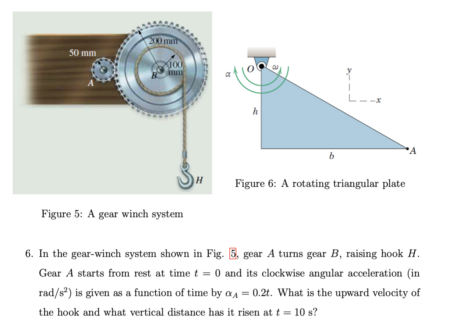 Solved Figure 5: A gear winch systemIn the gear-winch system | Chegg.com