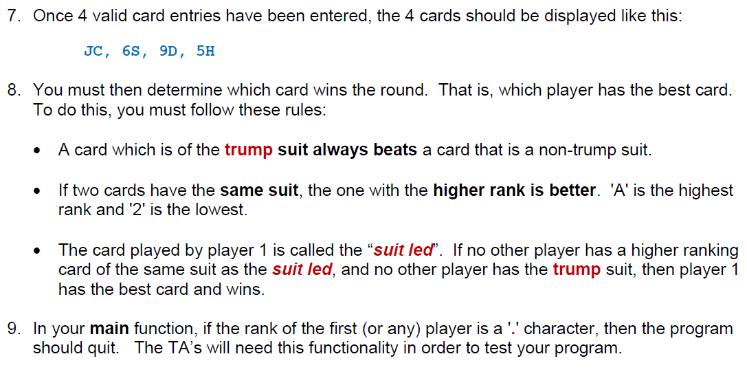 (2) Card Hands Write a program called cards.c that | Chegg.com