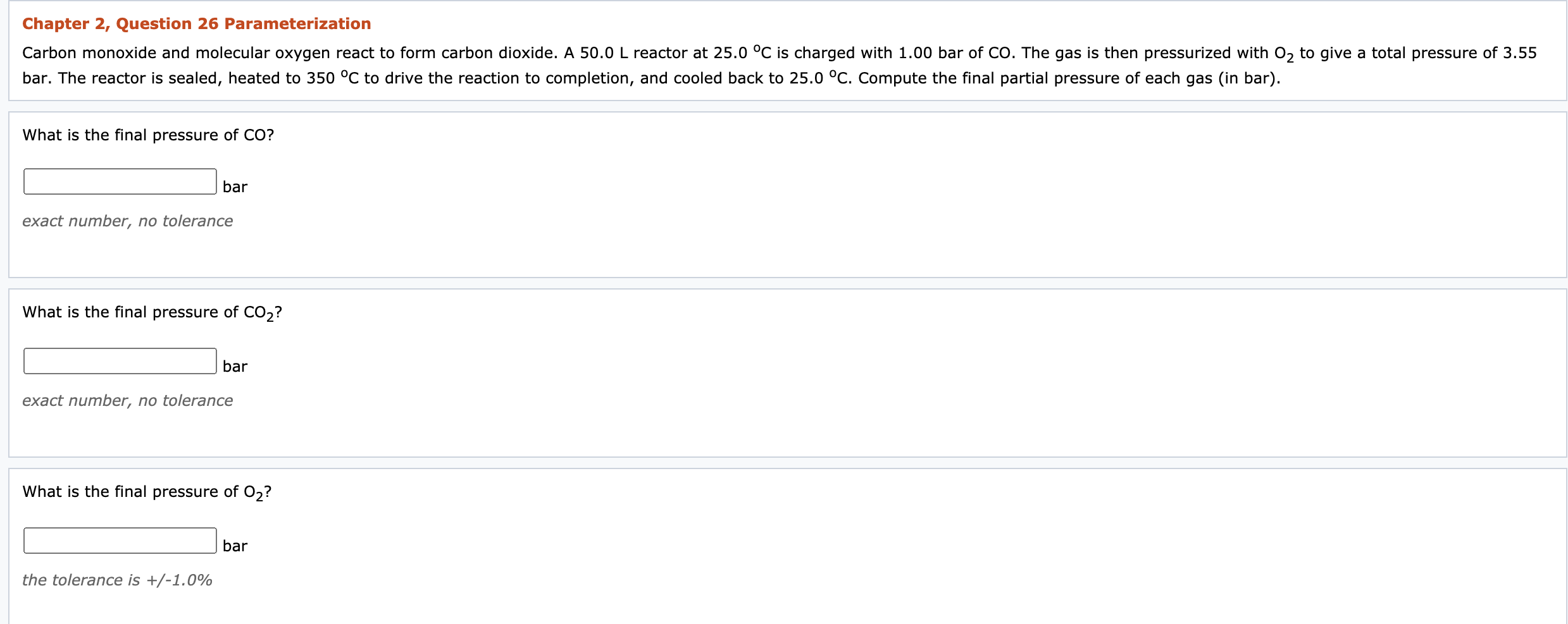 Solved Chapter 2, Question 26 Parameterization Carbon | Chegg.com
