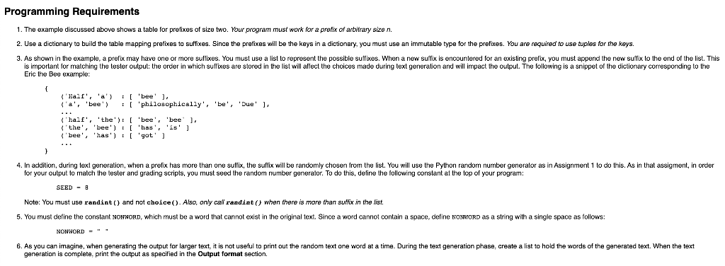 Solved information on how the words should be sequenced so | Chegg.com