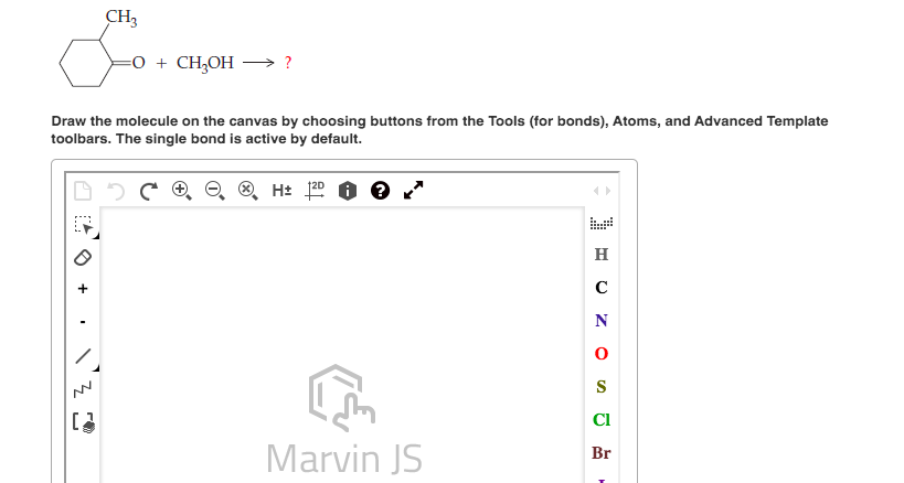 Solved H + CH CH OH →? Draw the molecule on the canvas by | Chegg.com