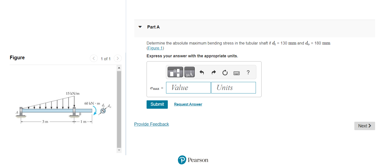 Solved Determine the absolute maximum bending stress in the | Chegg.com