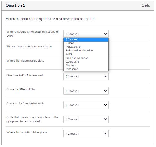 Solved Match the term on the right to the best description | Chegg.com