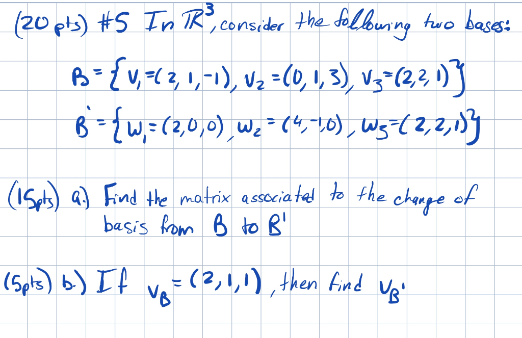 Solved (20 pts.) #1 Consider the vector space R with the | Chegg.com