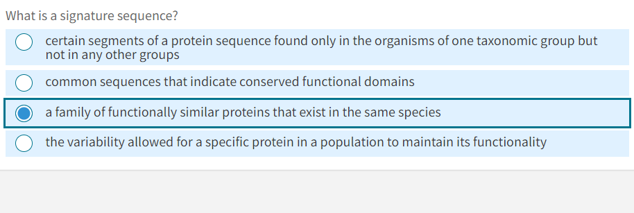 Solved What is a signature sequence?certain segments of a | Chegg.com