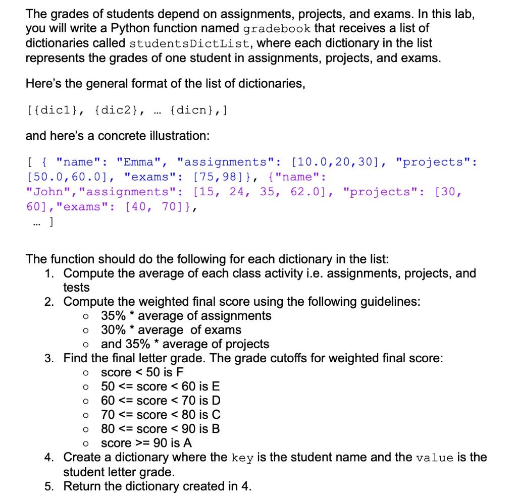 Solved The grades of students depend on assignments, | Chegg.com