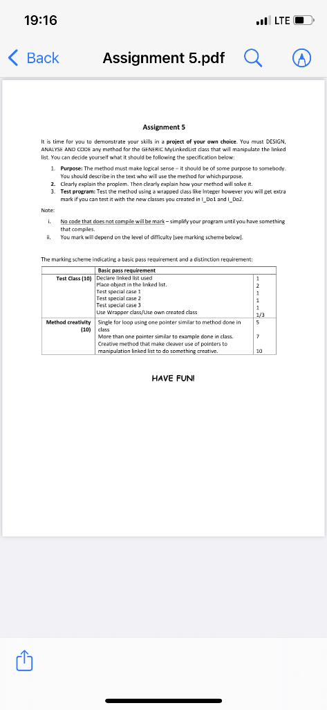 Solved Assignment 5 It is time for you to dernonstrate your | Chegg.com