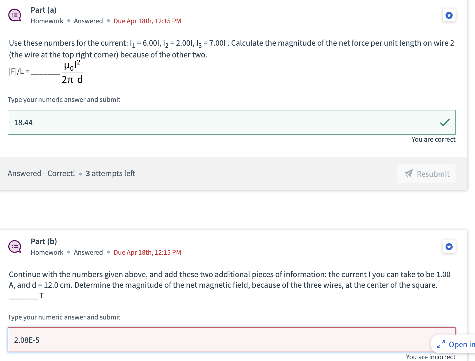Use these numbers for the current: | Chegg.com