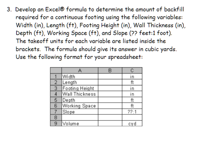 Solved 3. Develop an Excel® formula to determine the amount | Chegg.com