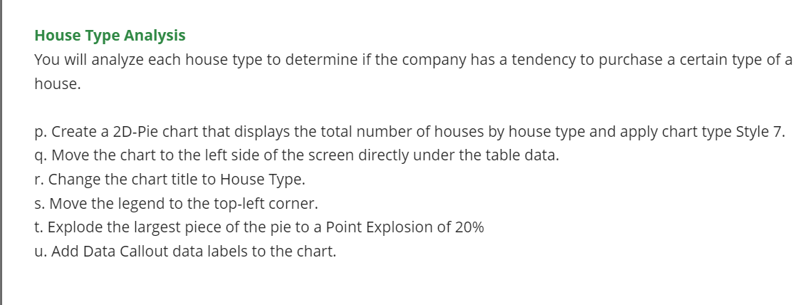 Solved House Type Analysis You will analyze each house type | Chegg.com
