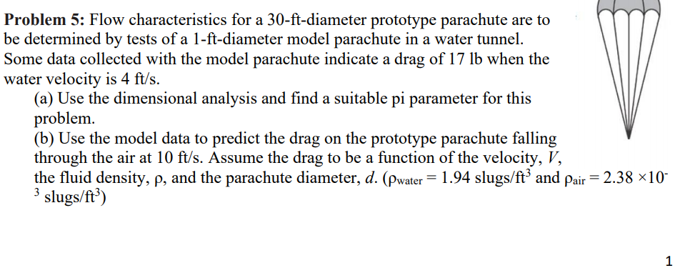Solved Problem 5: Flow characteristics for a 30-ft-diameter | Chegg.com