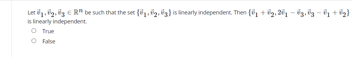 Solved Let v1,v2,v3∈Rn be such that the set {v1,v2,v3} is | Chegg.com