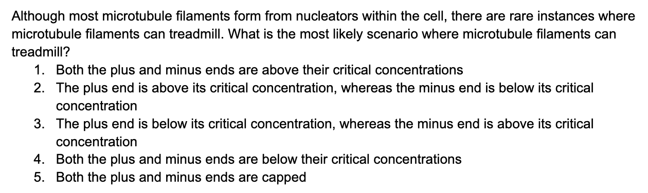 Solved Although most microtubule filaments form from | Chegg.com