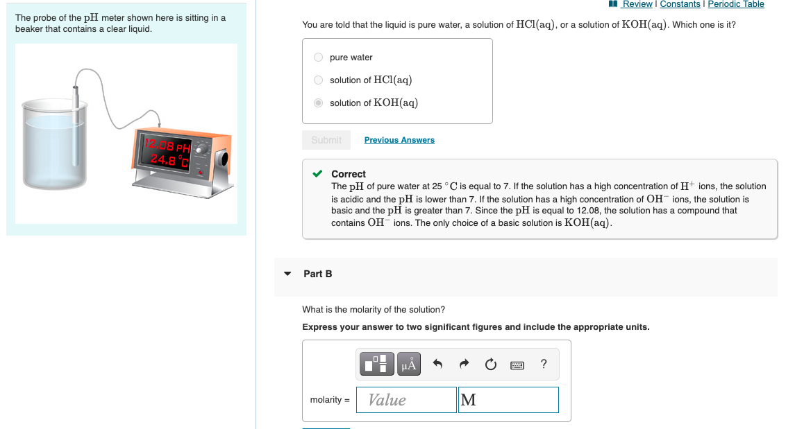 Solved 1 Review | Constants Periodic Table The probe of the | Chegg.com