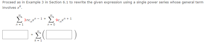 Solved Proceed as in Example 3 in Section 6.1 to rewrite the | Chegg.com