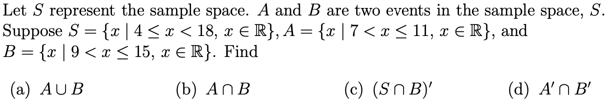 Solved Let S represent the sample space. A and B are two | Chegg.com