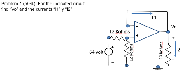 Solved Problem 1 (50%): For the indicated circuit find "Vo" | Chegg.com