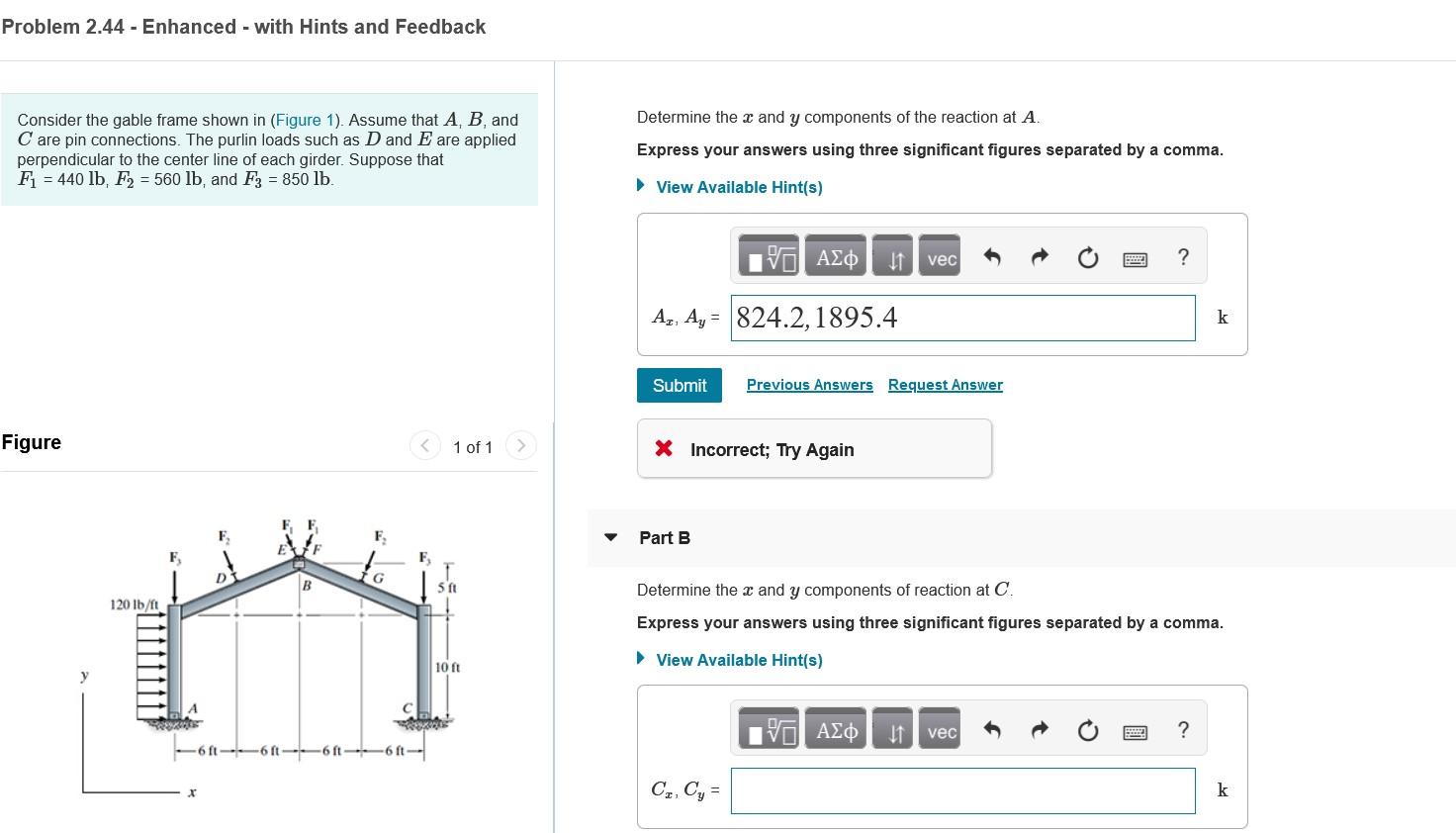 Solved Problem 2.44 - Enhanced - with Hints and Feedback | Chegg.com