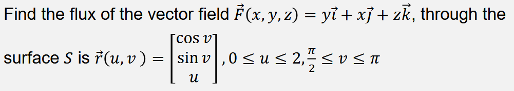Solved Find the flux of ﻿the vector field | Chegg.com