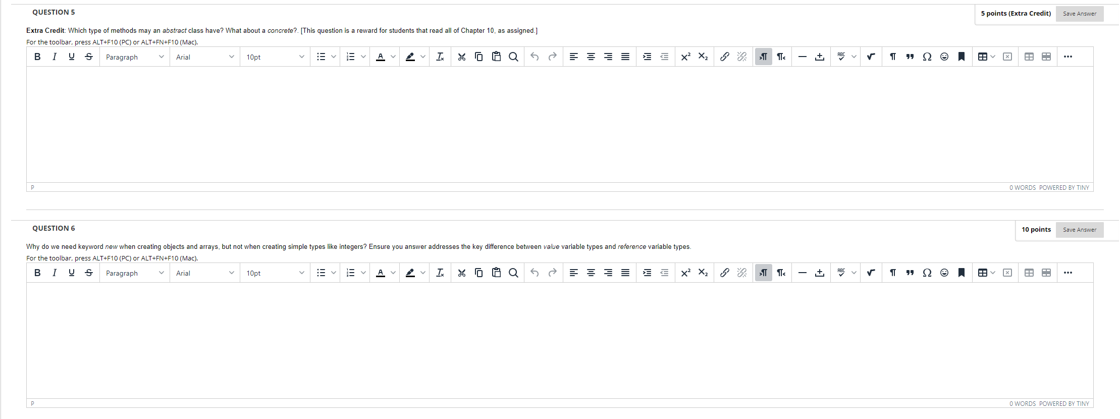 Solved QUESTION 5 Extra Credit: Which type of methods may an | Chegg.com