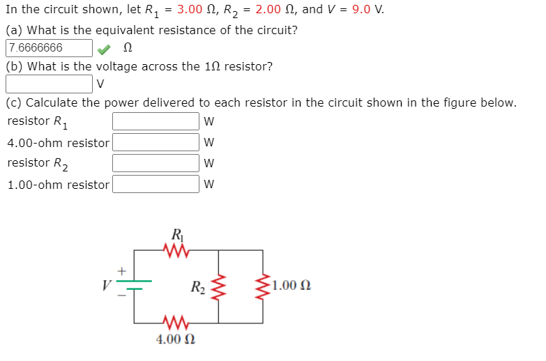Solved In the circuit shown, let R1 = 3.00 Ω, R2 = 2.00 Ω, | Chegg.com