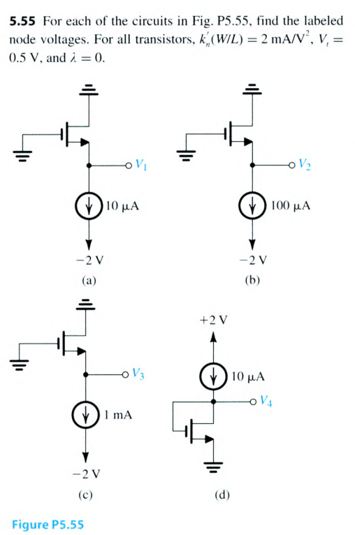 Solved 5.55 For each of the circuits in Fig. P5.55, find the | Chegg.com