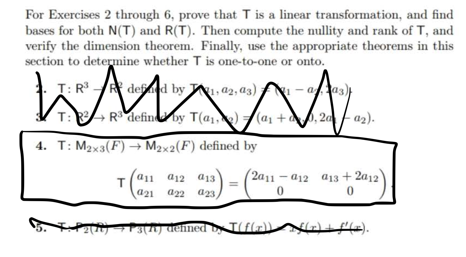 Solved For Exercises 2 Through 6 Prove That T Is A Linear