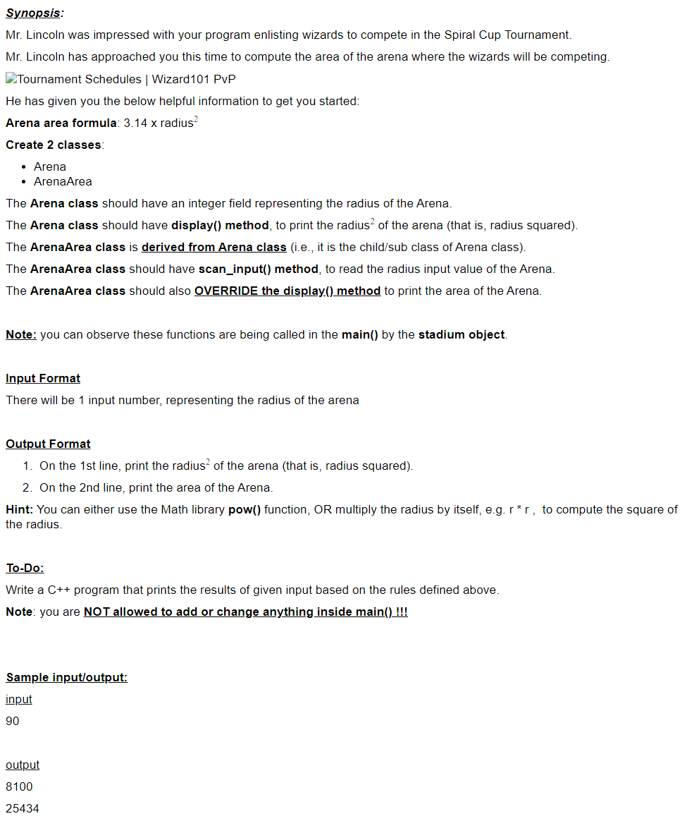 Solved Synopsis: Mr. Lincoln was impressed with your program | Chegg.com