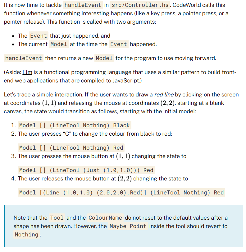 function whenever something interesting happens (like | Chegg.com