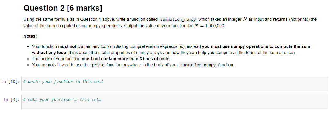 Solved Question 2 [6 marks] Using the same formula as in | Chegg.com