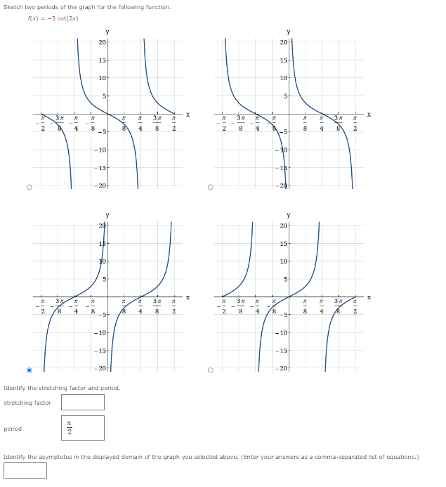 Solved Sketch two periods of the graph for the following | Chegg.com