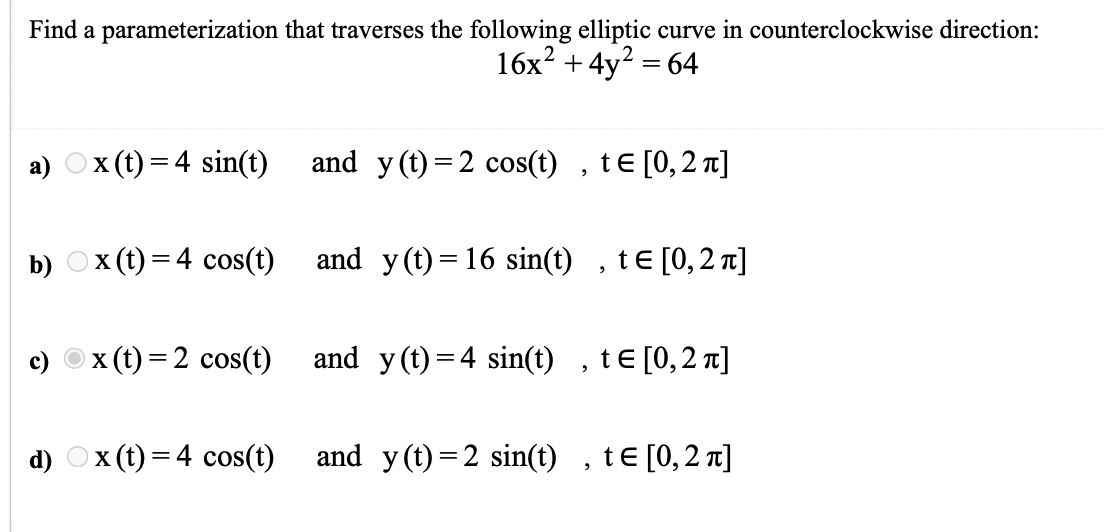 Solved Find a parameterization that traverses the following | Chegg.com