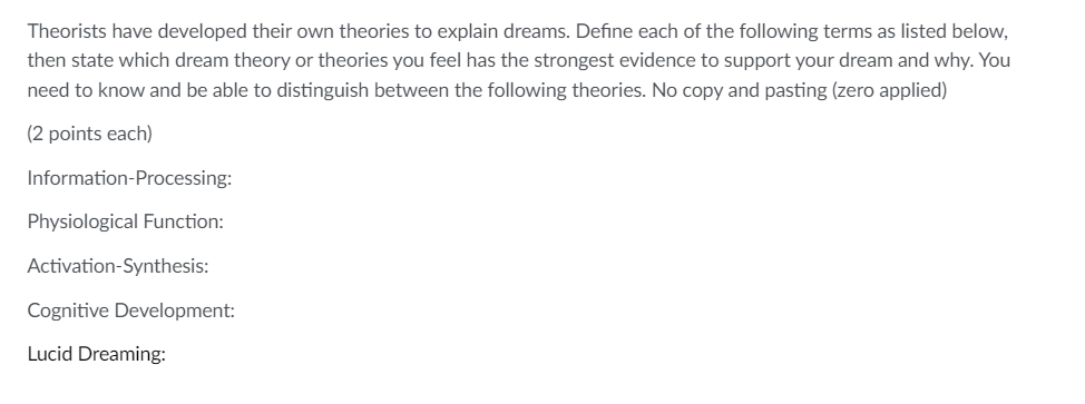 Solved Theorists have developed their own theories to | Chegg.com