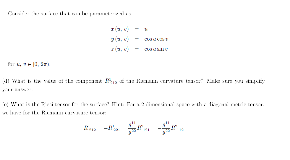 Solved Consider the surface that can be parameterized as | Chegg.com