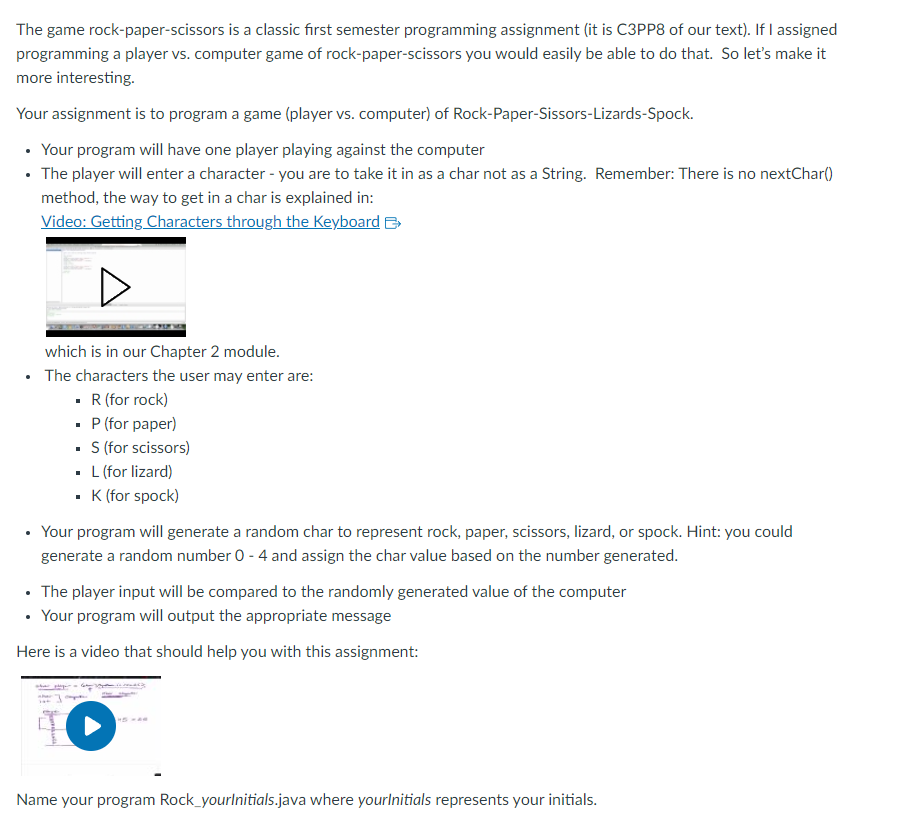 Solved The game rock-paper-scissors is a classic first | Chegg.com