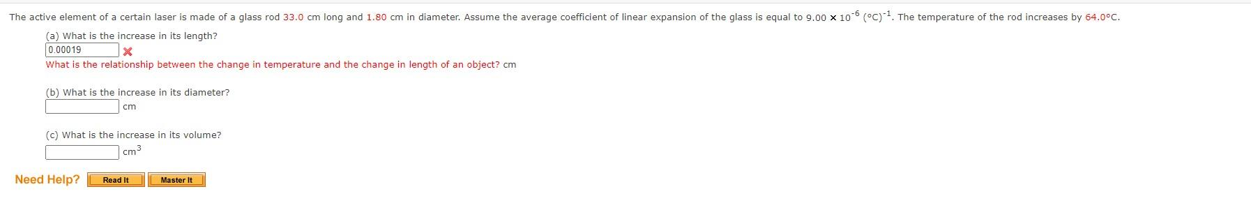 Solved (a) What is the increase in its length? What is the | Chegg.com