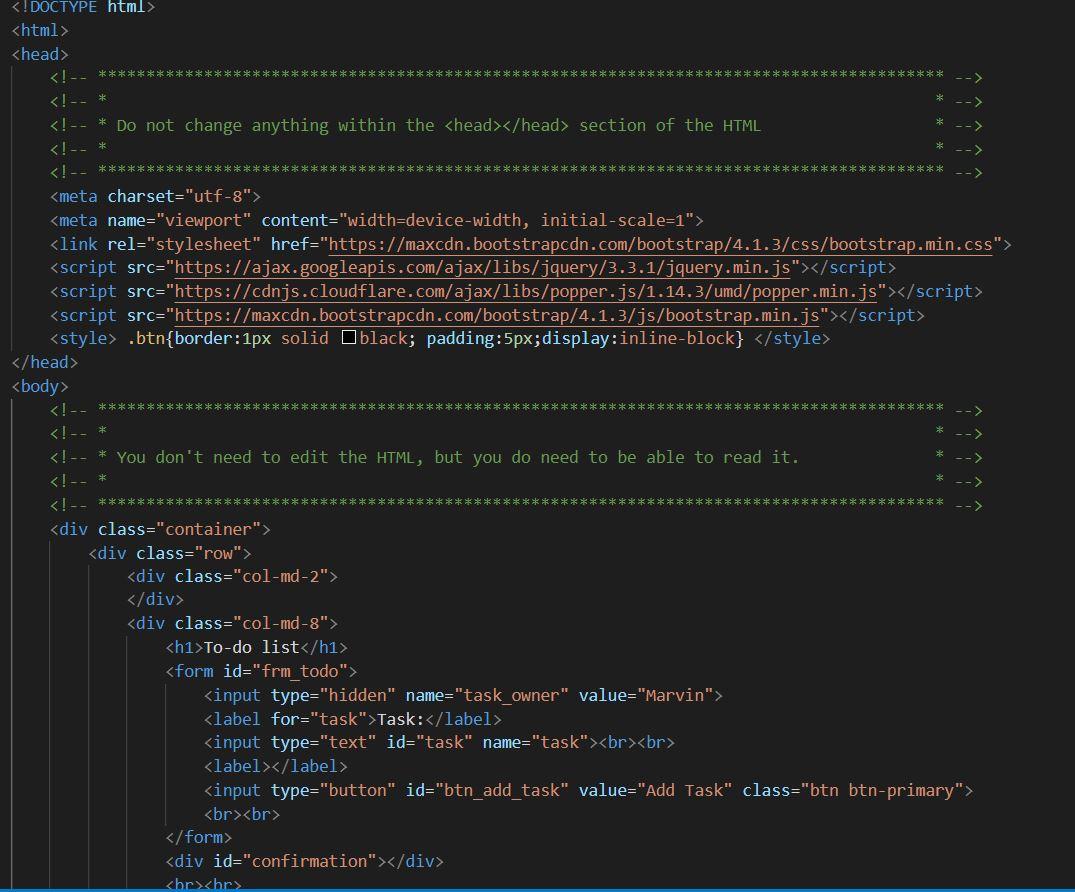 Solved IN JAVASCRIPT. Please finish the code. Inspect the | Chegg.com