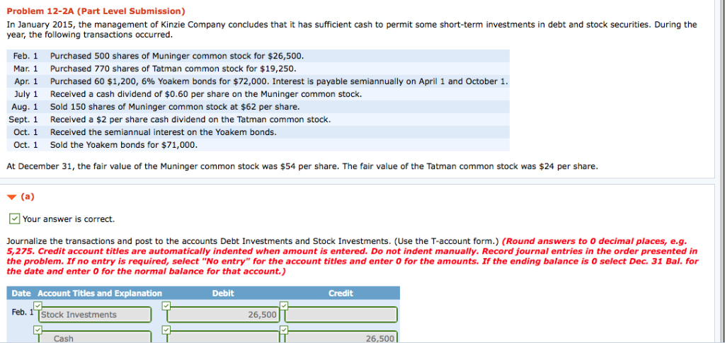 Solved Problem 12-2A (Part Level Submission) In January | Chegg.com