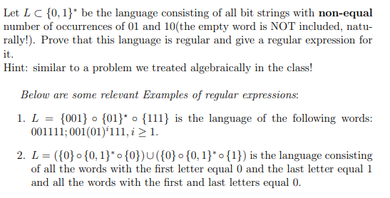Solved Let L⊂{0,1}∗ be the language consisting of all bit | Chegg.com