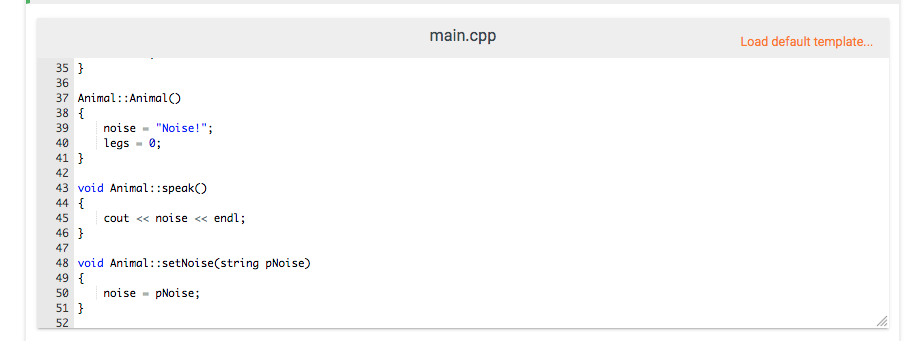 Solved Included in the program below is the class Animal. | Chegg.com
