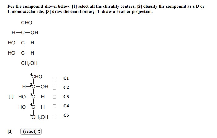 Solved For the compound shown below: [1] select all the | Chegg.com